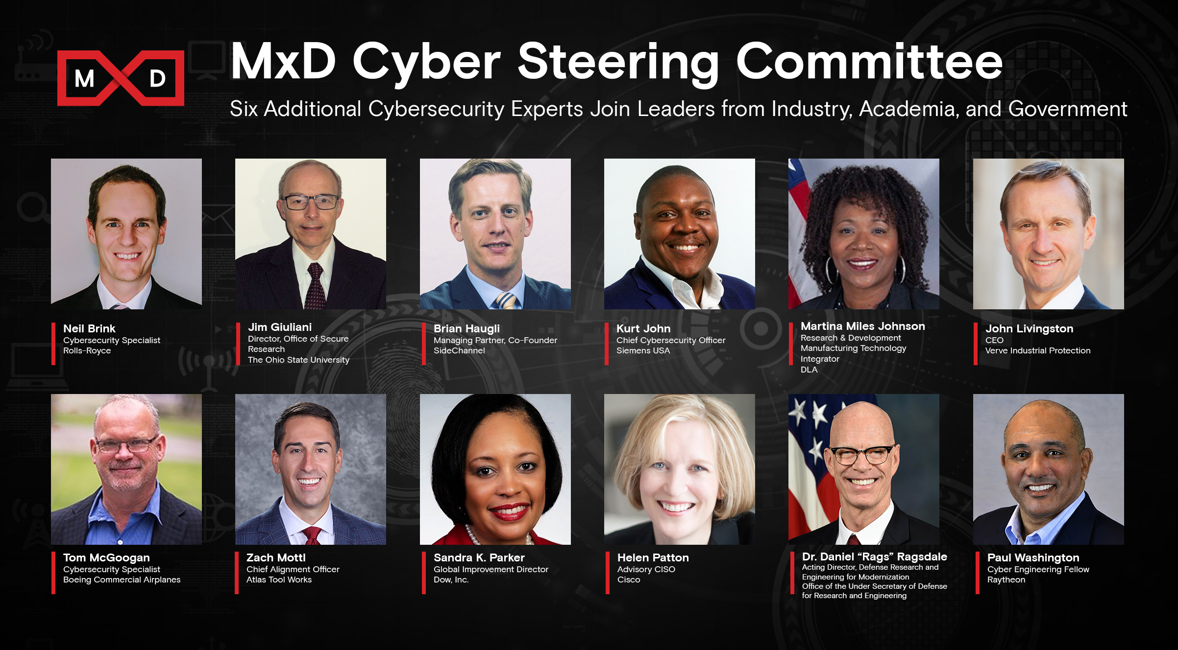 MxD Welcomes Additional Leading Experts to Cybersecurity Steering ...